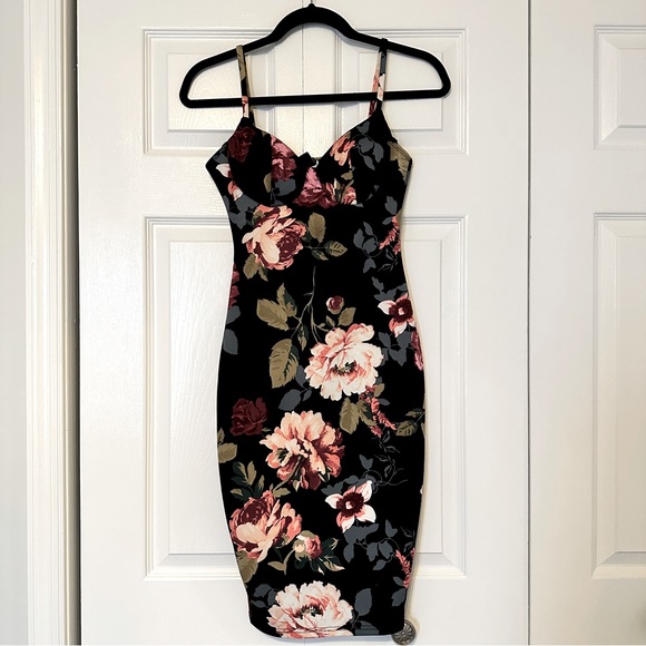 Windsor | Dresses | Windsor Floral Midi Dress Xs | Poshmark